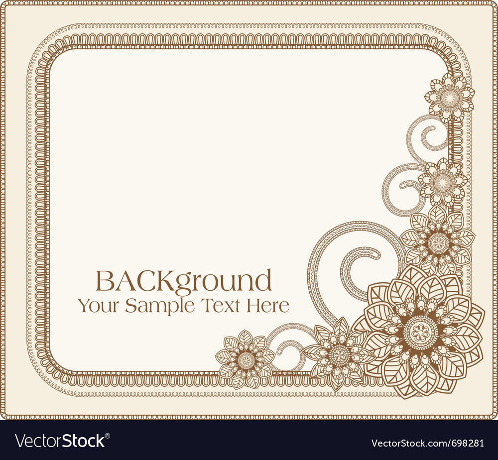 Floral patterns frame Royalty Free Vector Image