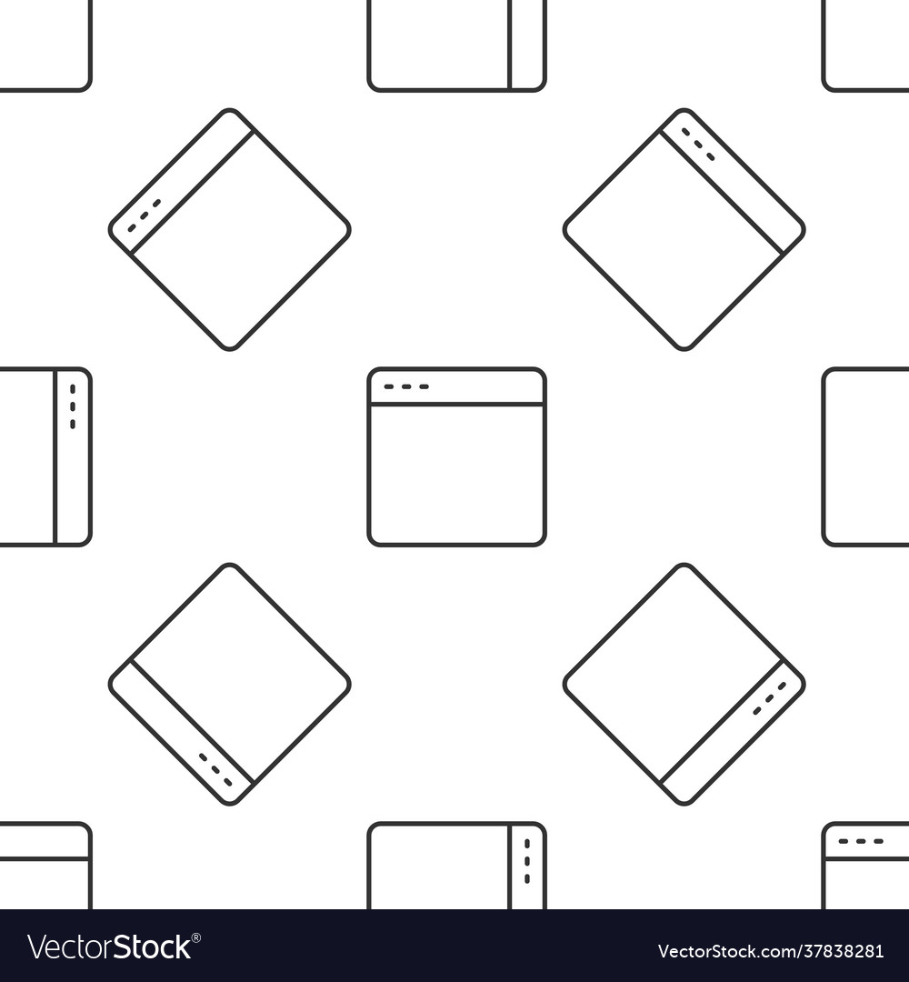 Grey line browser window icon isolated seamless Vector Image