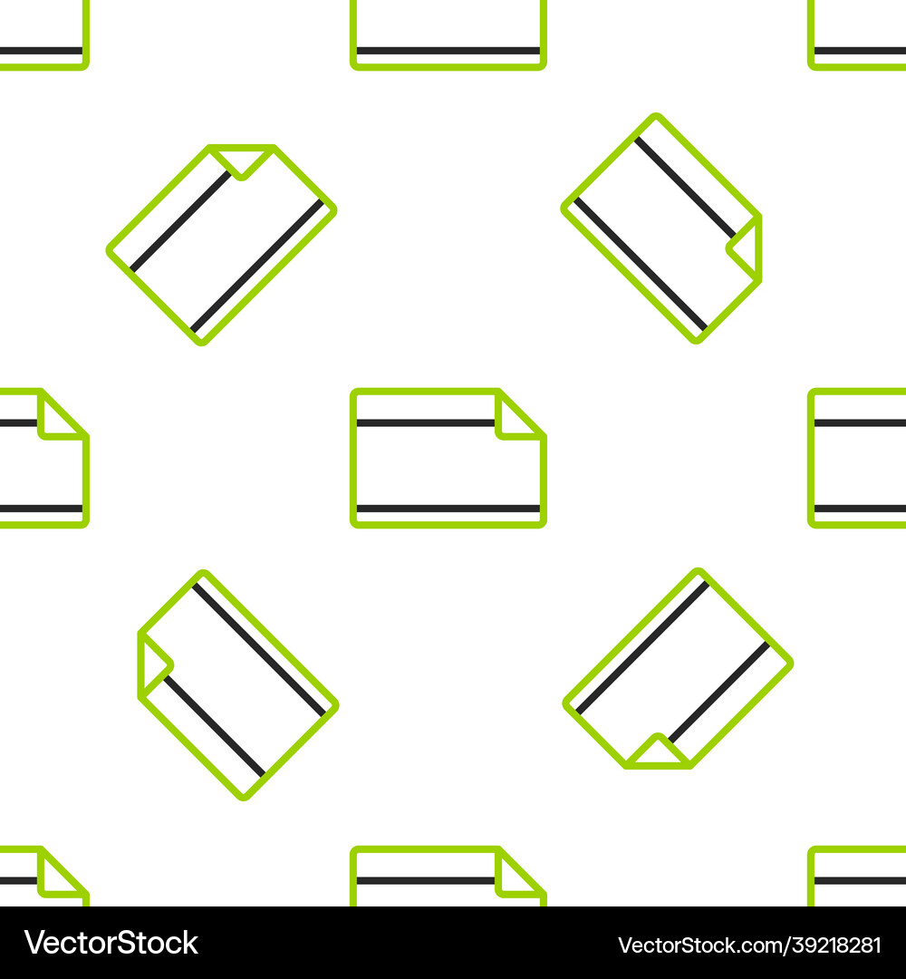 Line paper adhesive sticker with curved corner Vector Image