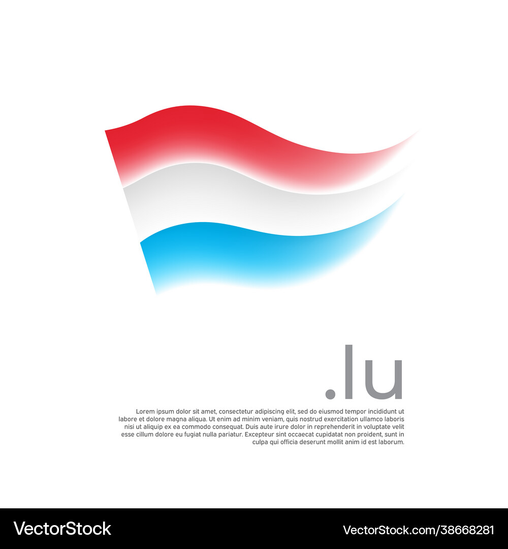 Luxembourg flag stripes colors Royalty Free Vector Image