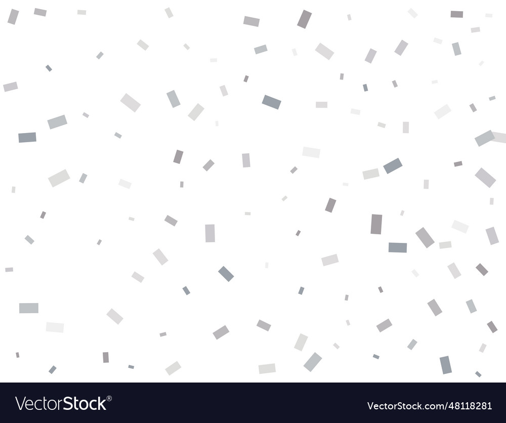 Modern light silver rectangular glitter confetti Vector Image