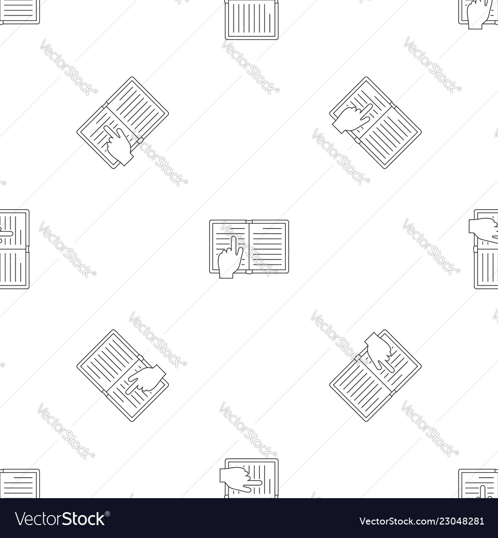 Read book pattern seamless Royalty Free Vector Image