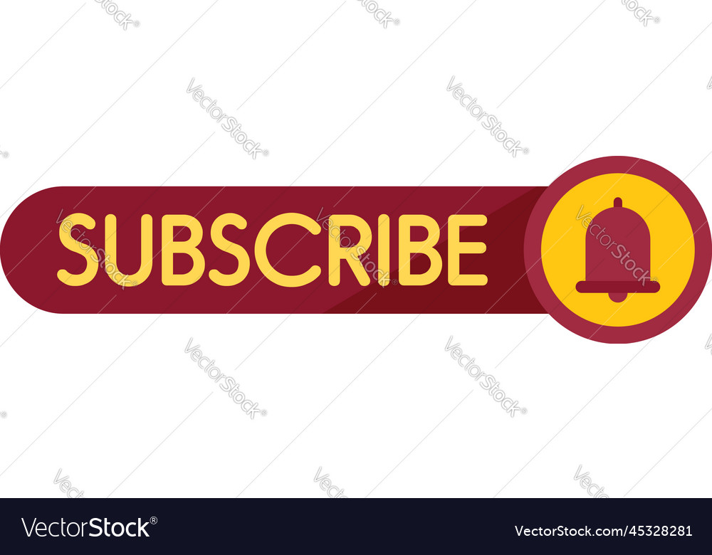 Subscribe icon flat sound interface Royalty Free Vector
