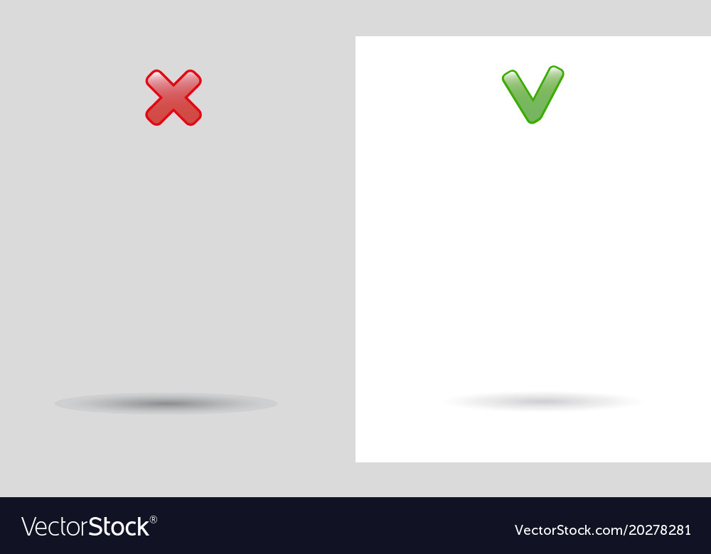 Template background wrong or correct comics style Vector Image