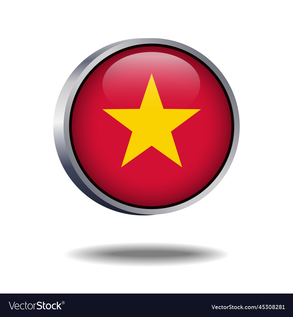 Vietnam flag button Royalty Free Vector Image - VectorStock Vietnam flag button Royalty Free Vector Image - VectorStock