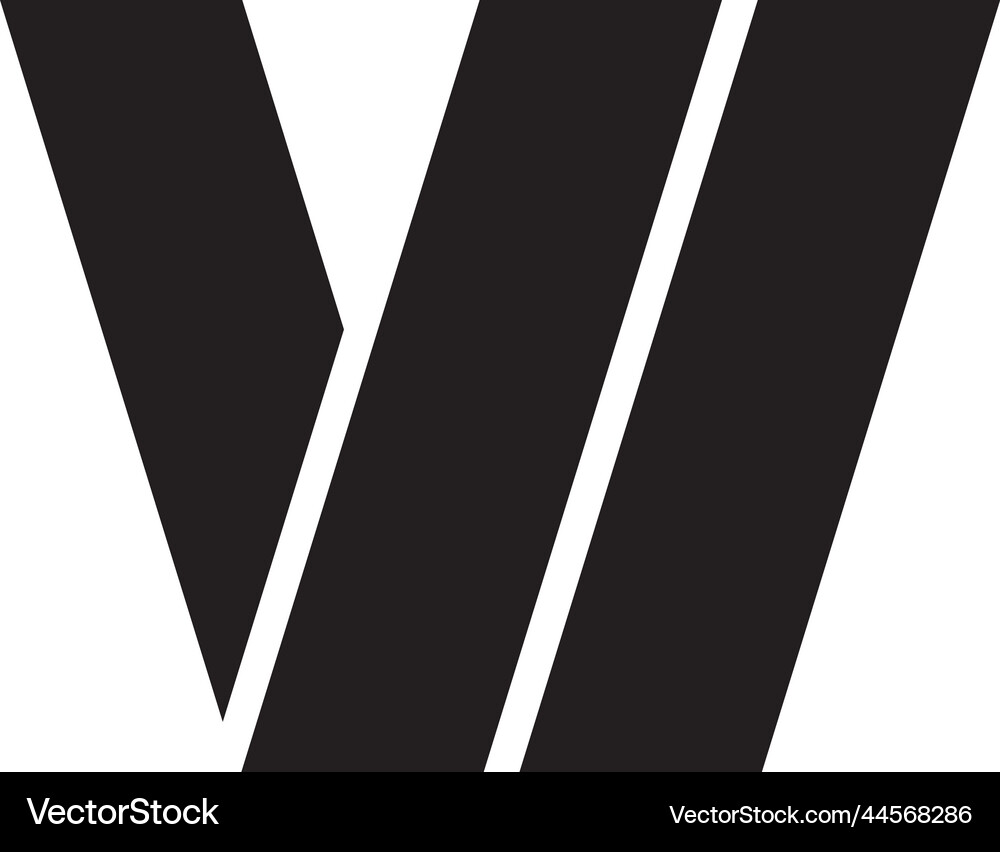 Abstract three lines logo in trendy and minimal Vector Image