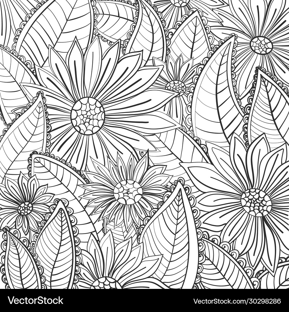 Coloring book page for adult Royalty Free Vector Image