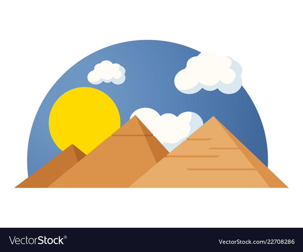 Egyptian pyramids Royalty Free Vector Image - VectorStock