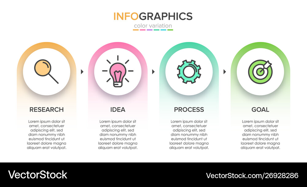 Infographic design with icons and 4 options Vector Image