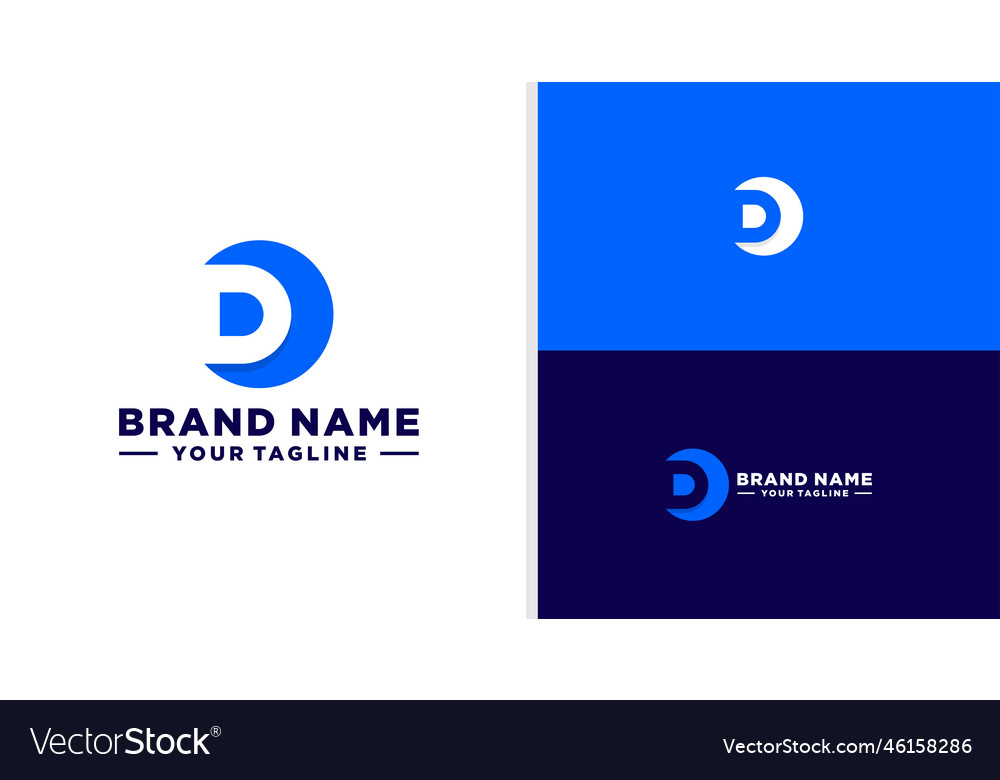 Od logo monogram circle technology simple editable