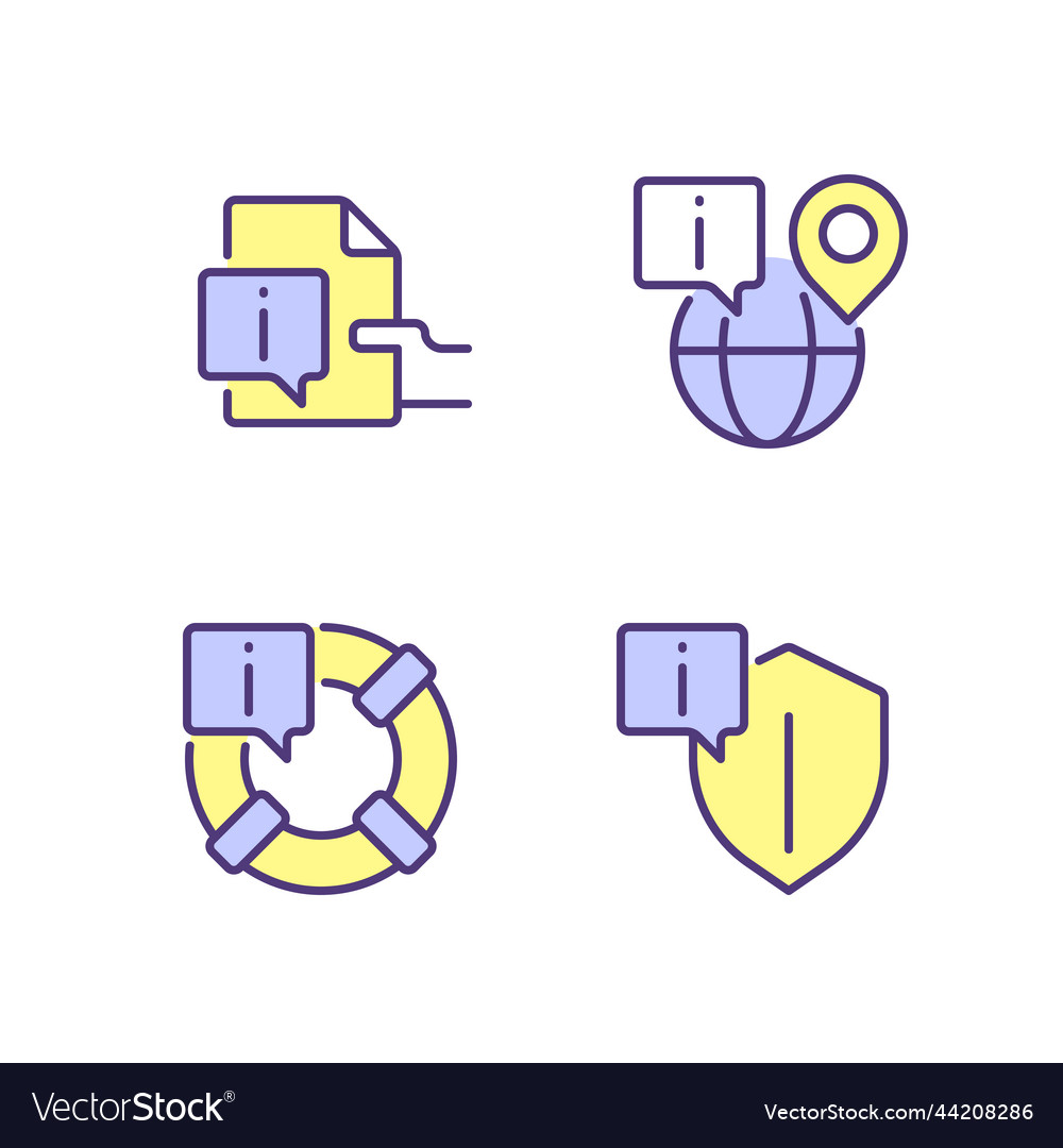 Safe information service pixel perfect rgb color Vector Image Safe information service pixel perfect rgb color Vector Image