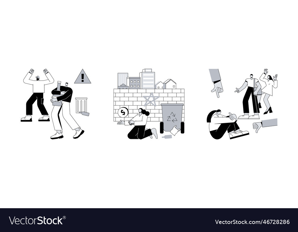Social problems abstract concept Royalty Free Vector Image