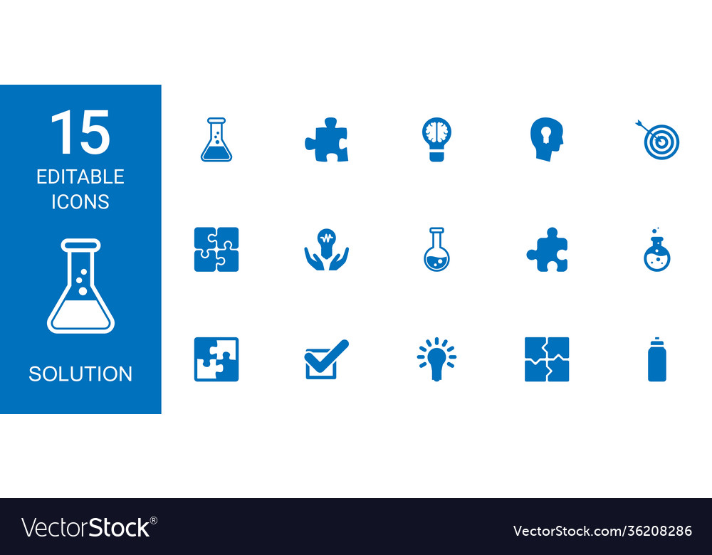 Solution icons Royalty Free Vector Image - VectorStock