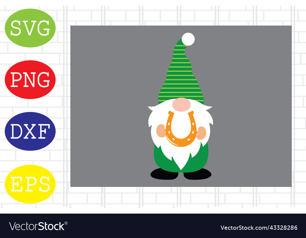 St patricks day gnome 5 Royalty Free Vector Image