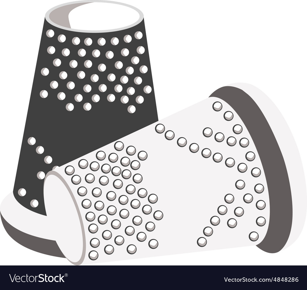 Two thimble Royalty Free Vector Image - VectorStock