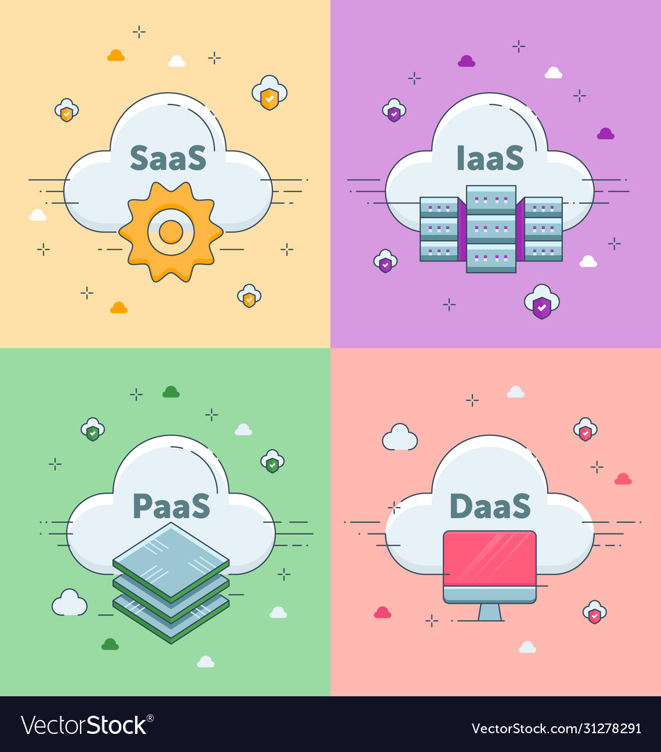 Cloud services Royalty Free Vector Image - VectorStock