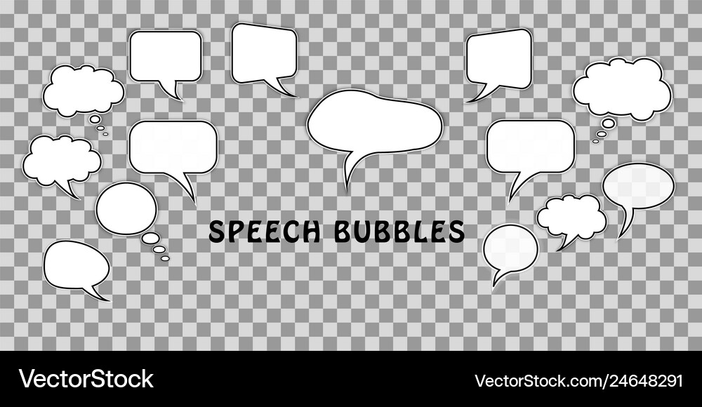 Communication concept set of cartoon comic dialog Vector Image