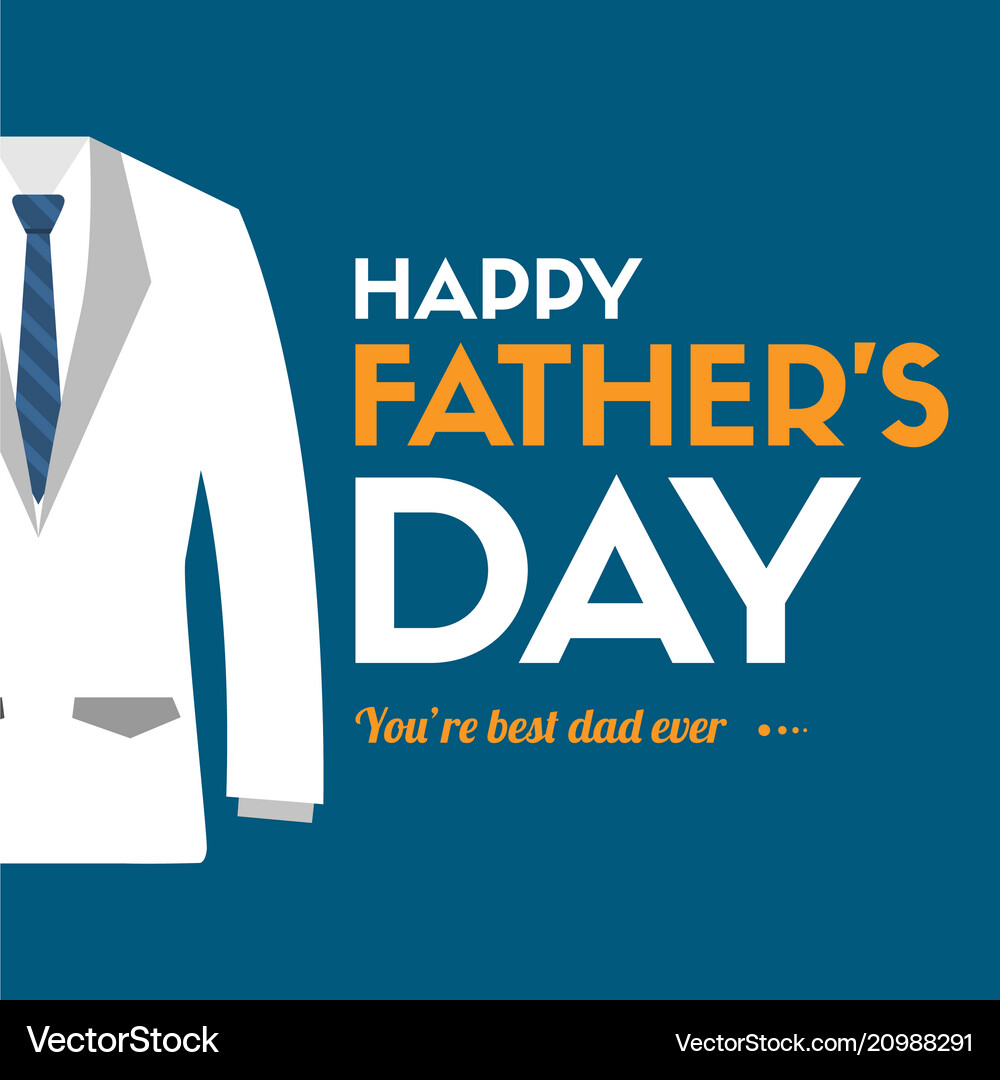 Father day greeting card background blue Vector Image