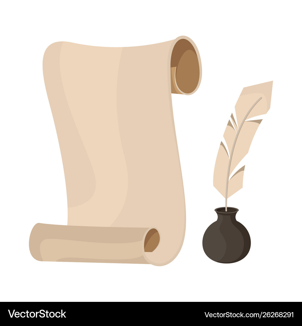 Inkwell and inkpot logo Royalty Free Vector Image