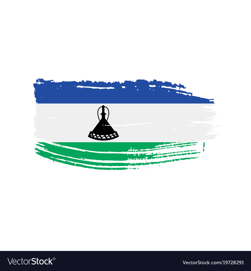 Lesotho flag Royalty Free Vector Image - VectorStock