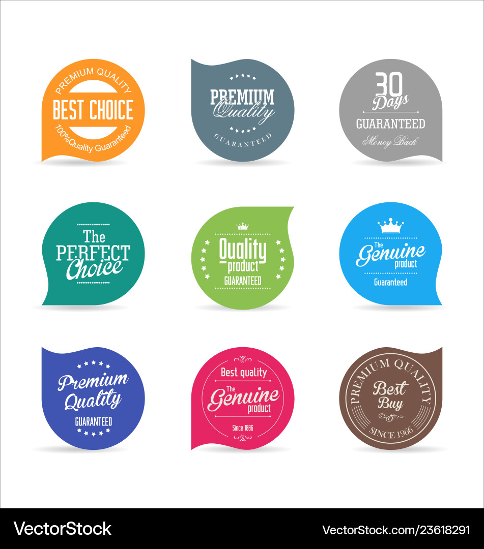 Modern badges collection 2 Royalty Free Vector Image