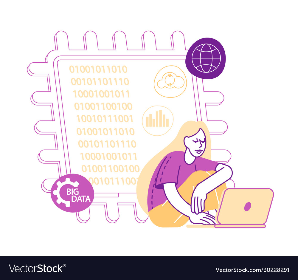 Quantum computing concept quantum-mechanical Vector Image