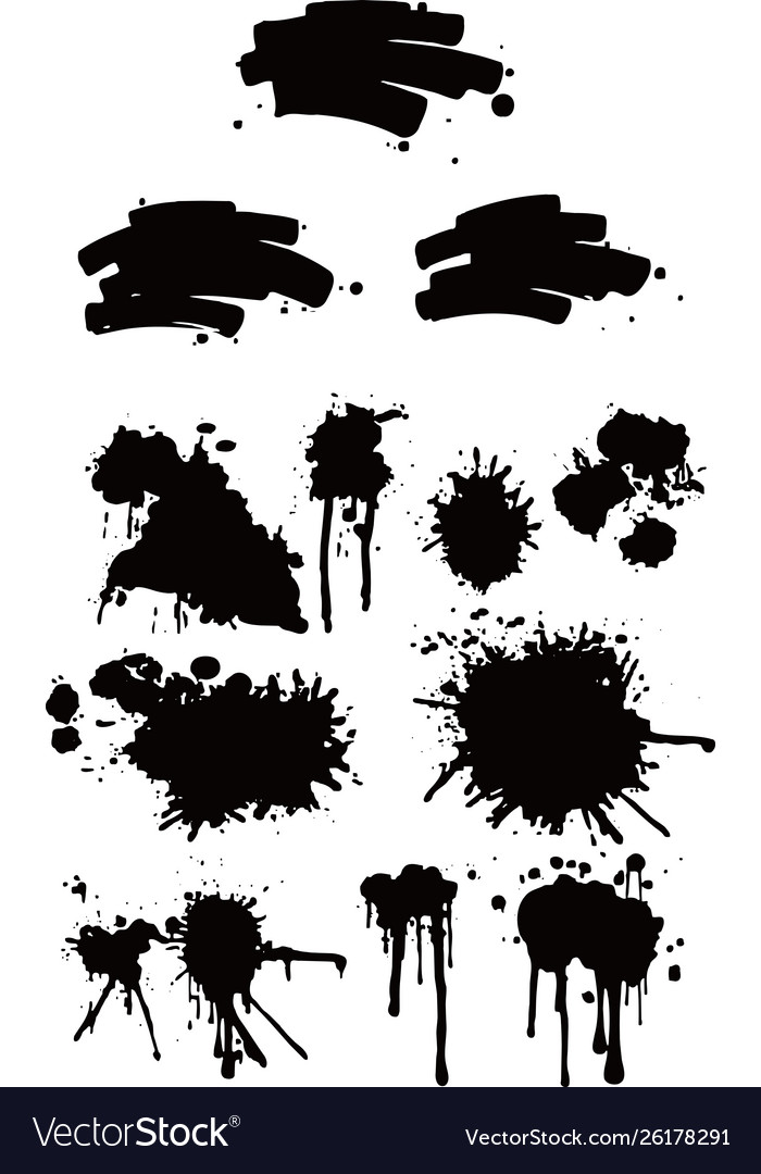 Splatter set Royalty Free Vector Image - VectorStock