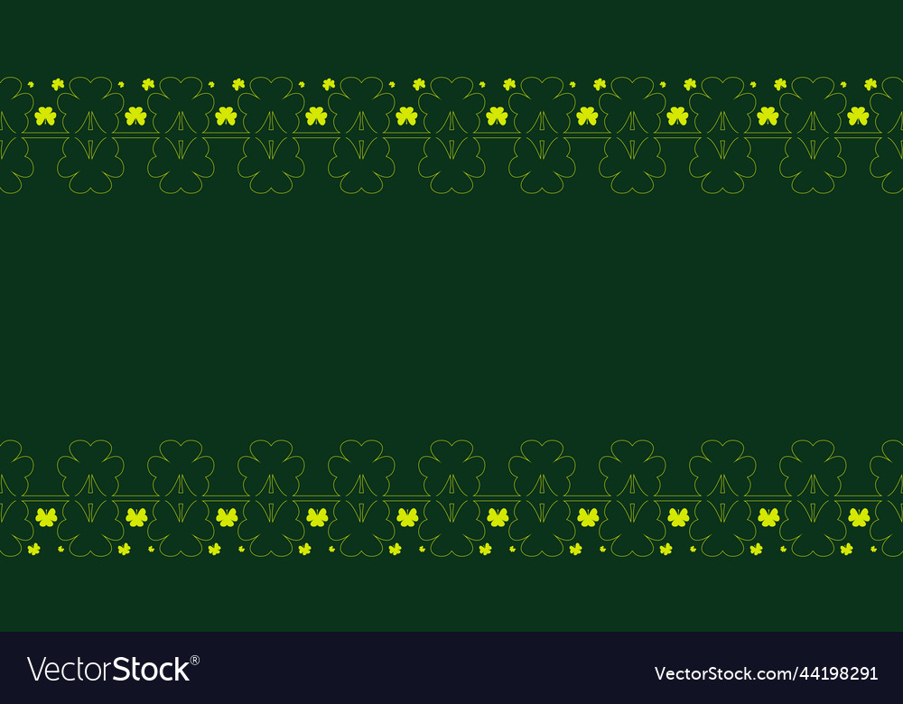 St patricks day greeting card template border Vector Image