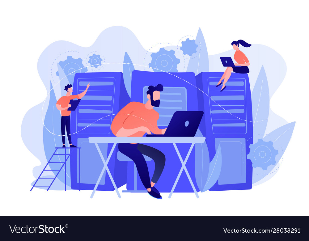 System administration concept Royalty Free Vector Image