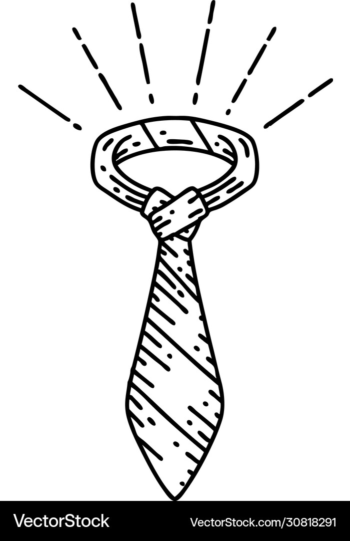 Traditional black line work tattoo style office Vector Image