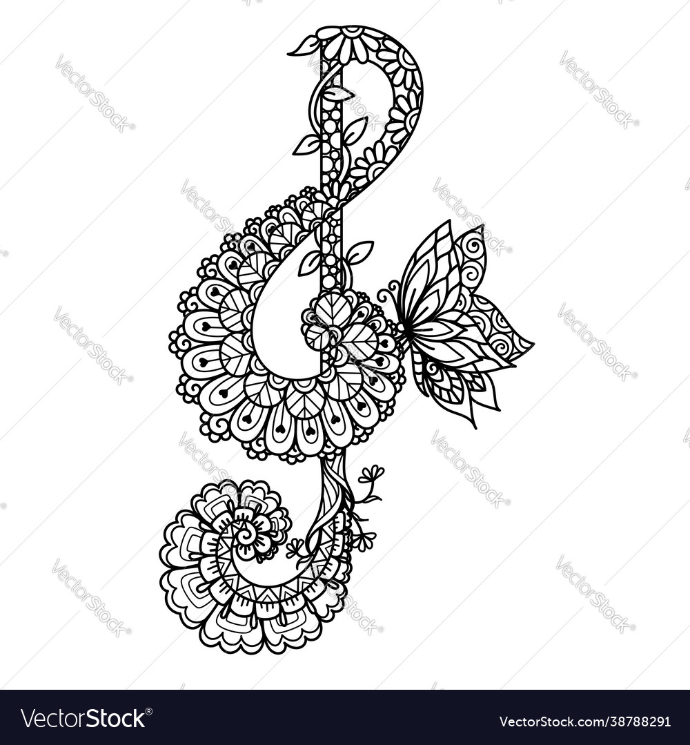 Treble clef Royalty Free Vector Image - VectorStock