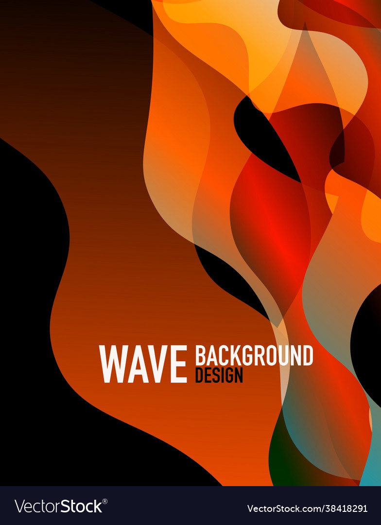 Vertical fluid gradient wave abstract background Vector Image