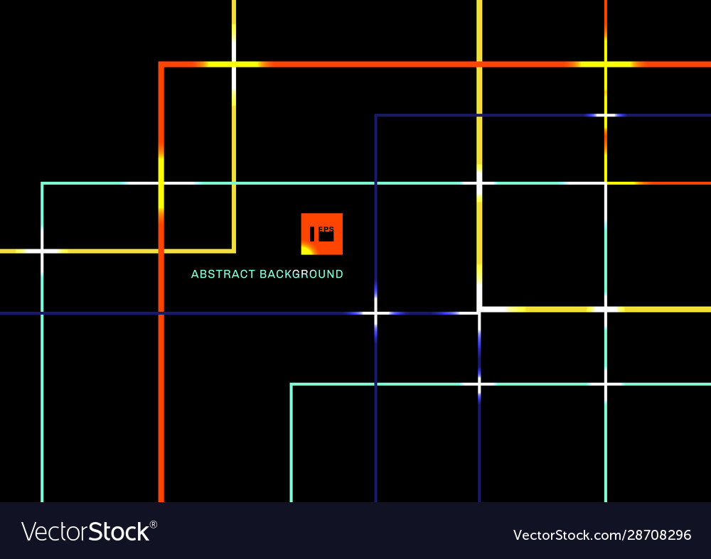 Abstract vibrant color geometric lines overlap Vector Image