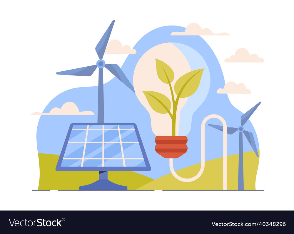 Alternative energy sources concept Royalty Free Vector Image Alternative energy sources concept Royalty Free Vector Image