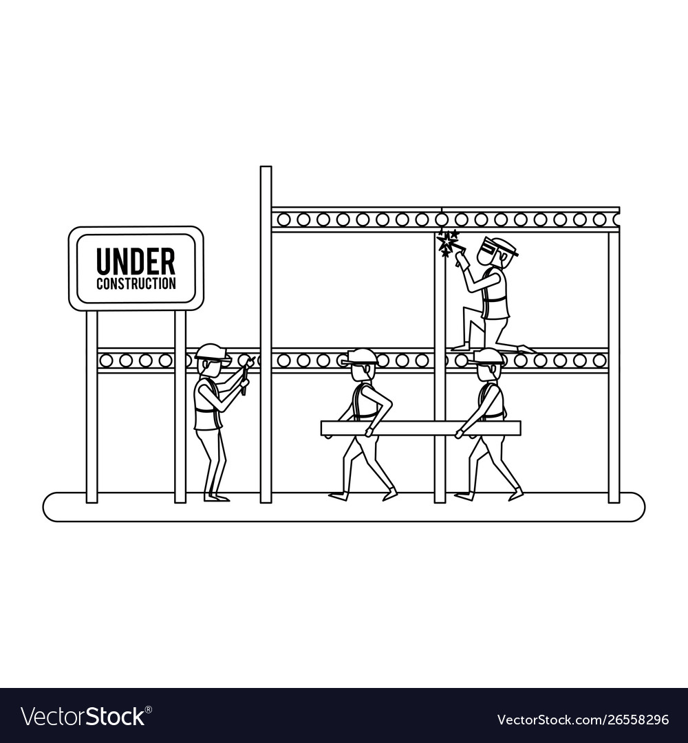 Construction architectural engineering work Vector Image