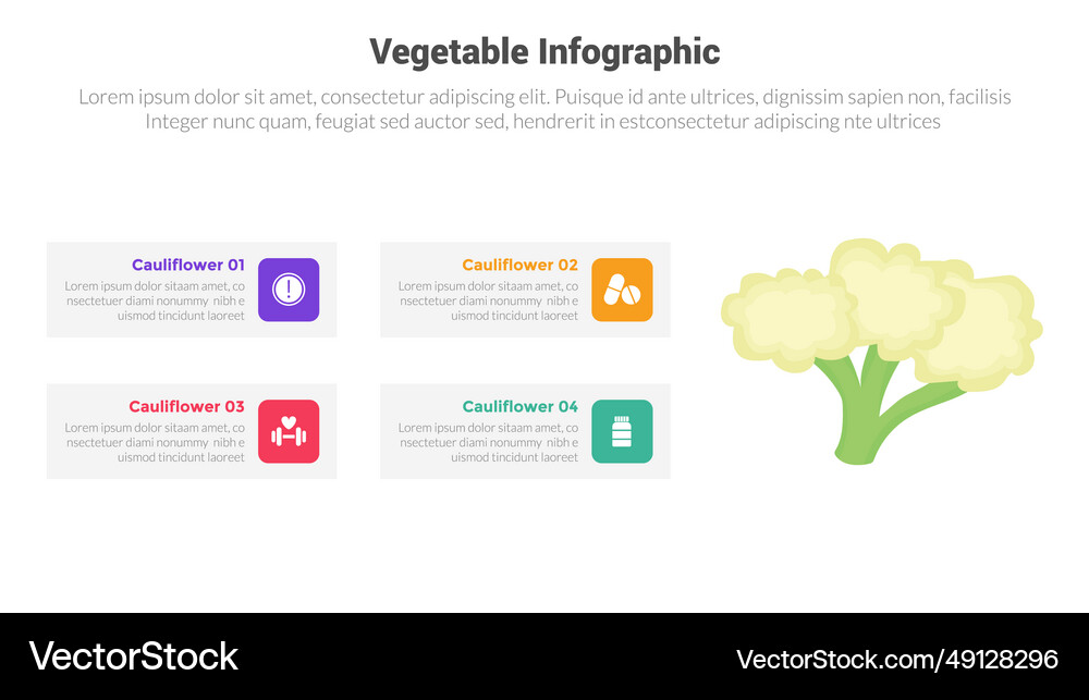 Fresh vegetable and healthy infographics template Vector Image