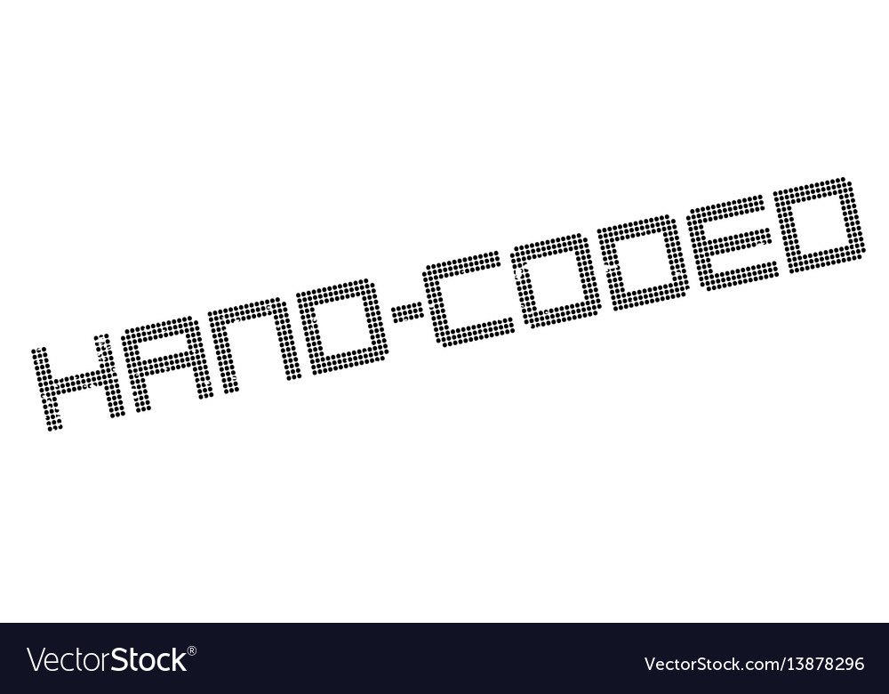Hand-coded rubber stamp Royalty Free Vector Image