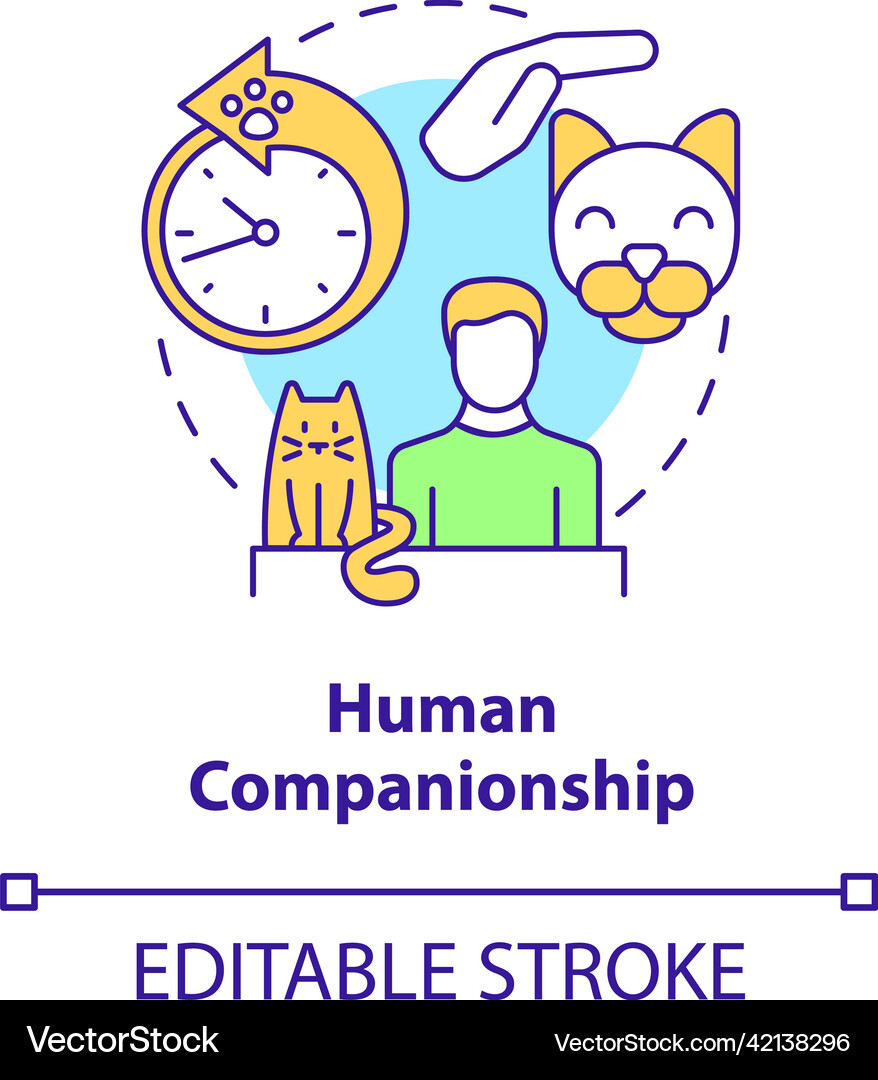 Human companionship concept icon Royalty Free Vector Image