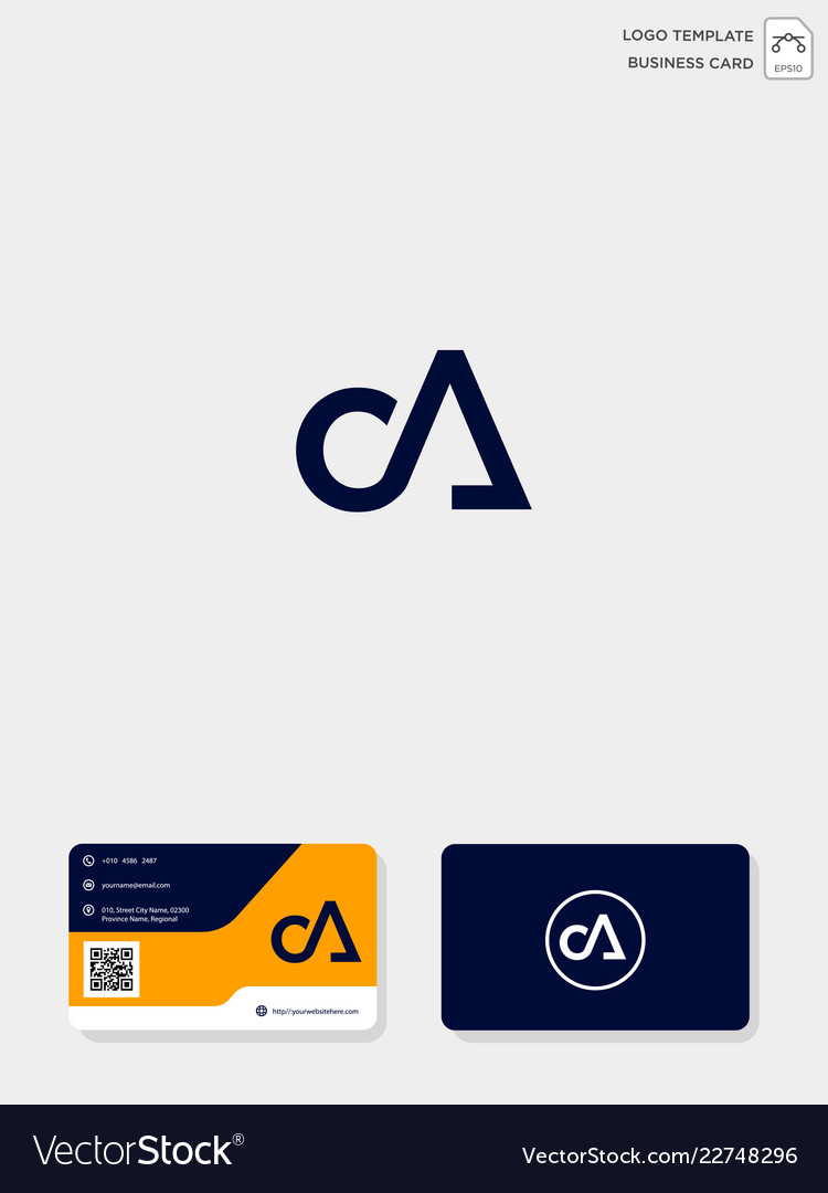 Initial ca or ac creative logo template Royalty Free Vector