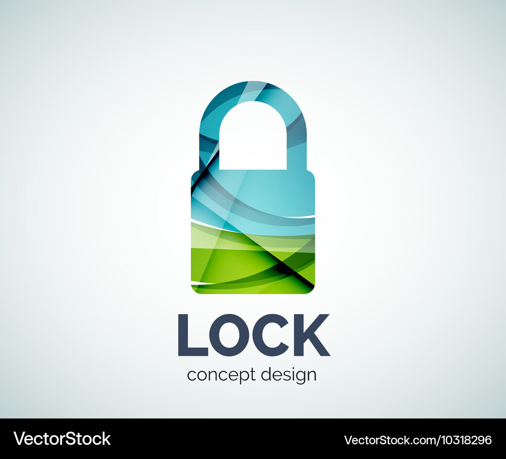 Lock logo business branding icon created Vector Image