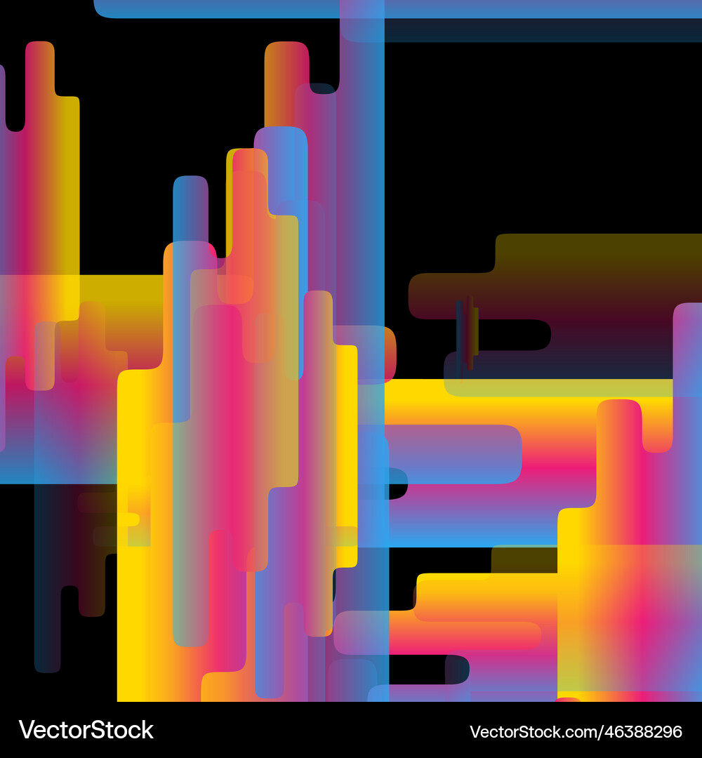 Modern colorful geometric shapes abstract Vector Image