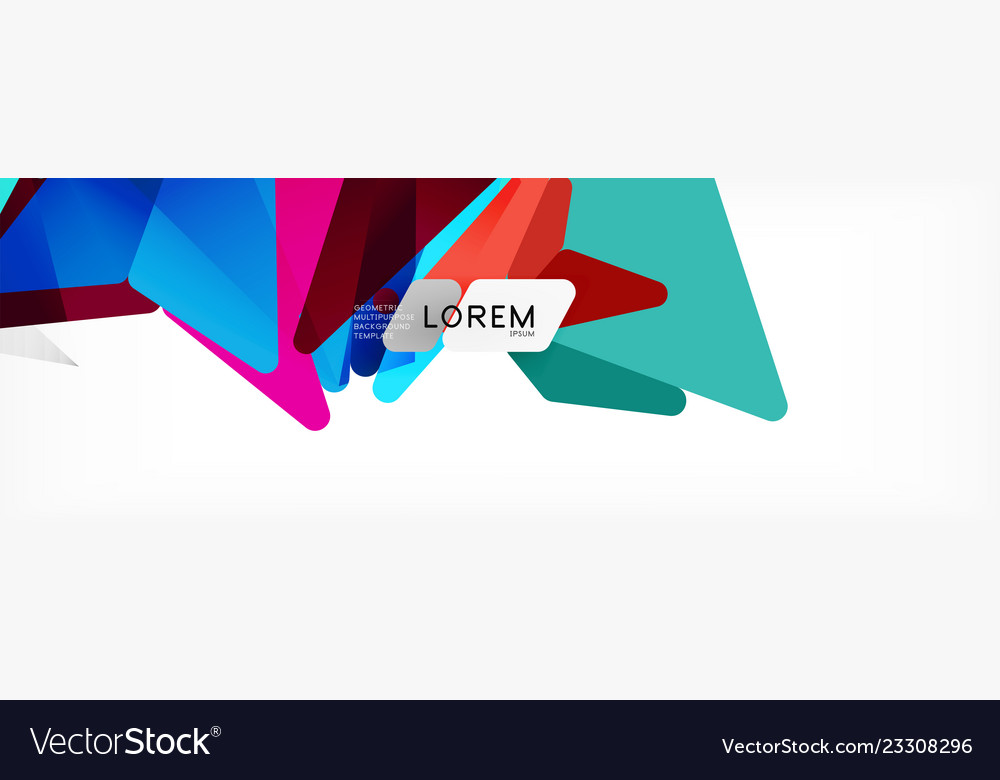Mosaic Triangular Low Poly Style Abstract Vector Image