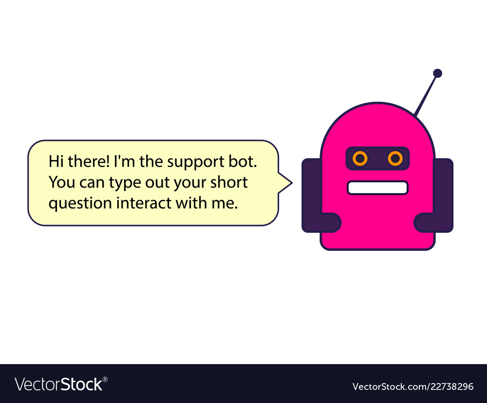 Red chat bot Royalty Free Vector Image - VectorStock
