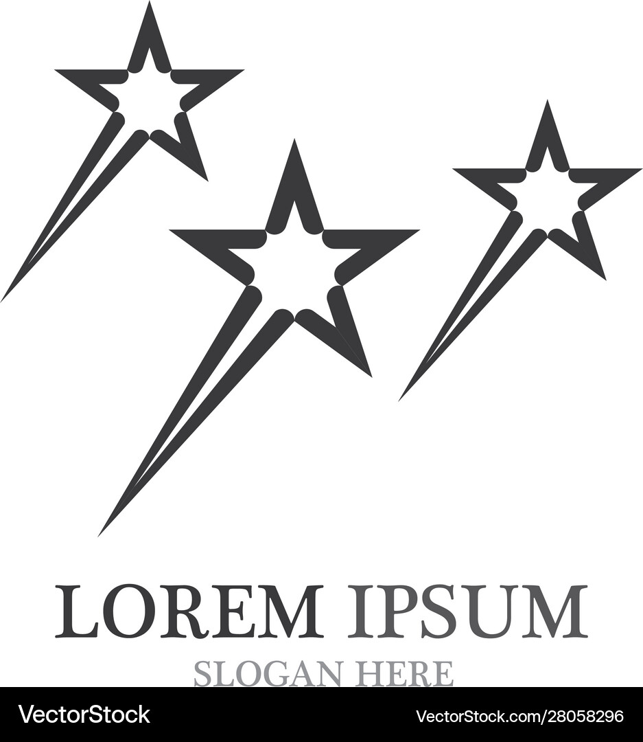 Star symbol and logo and symbol Royalty Free Vector Image