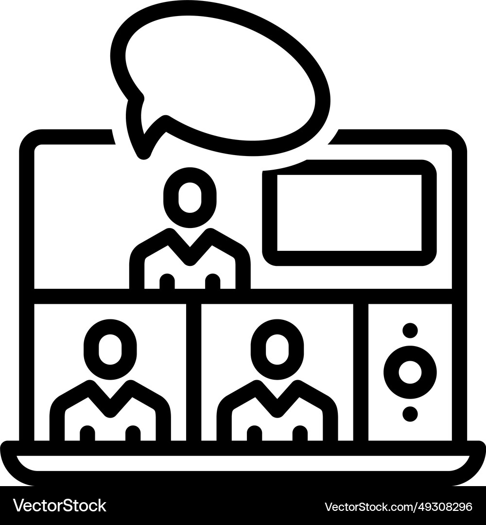 Webinar chat Royalty Free Vector Image - VectorStock