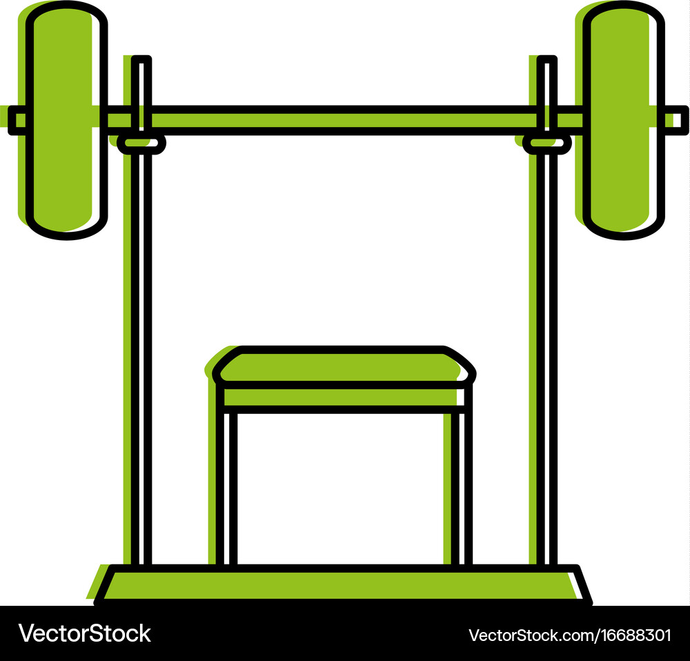 Bench press fitness icon image Royalty Free Vector Image