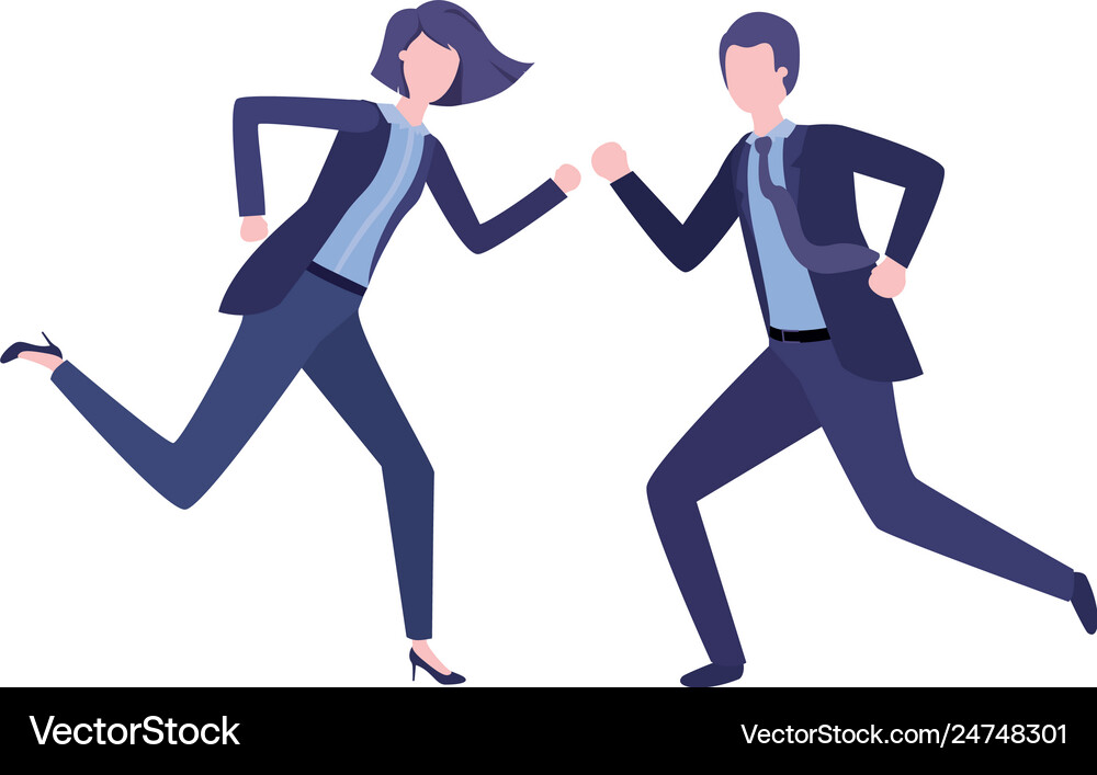 Business couple avatar character Royalty Free Vector Image
