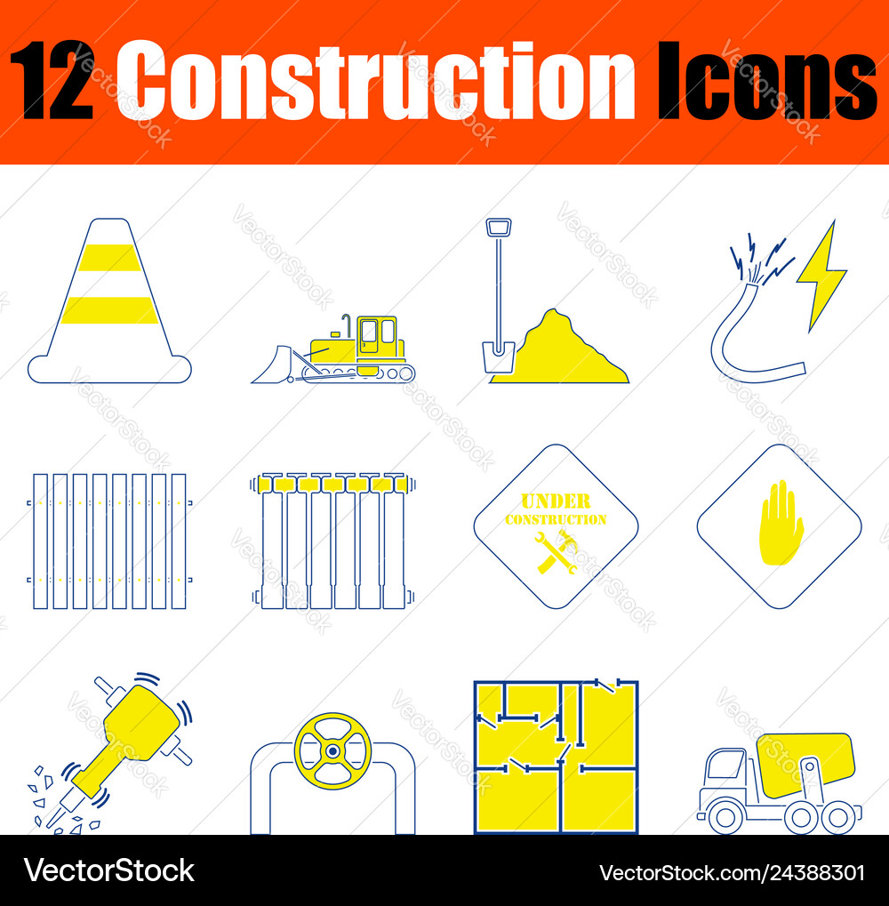Construction icon set Royalty Free Vector Image
