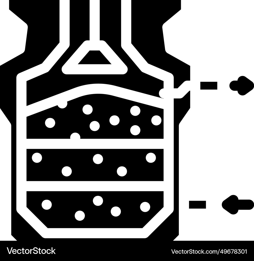 Gasification biomass energy glyph icon Royalty Free Vector