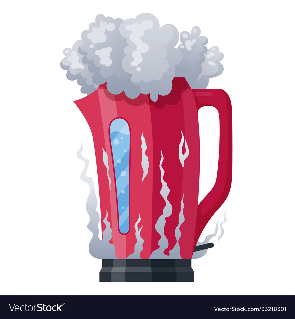 Kettle is broken electric teakettle is smoking Vector Image